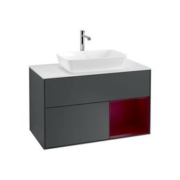 Villeroy & Boch Villeroy und Boch Finion Waschtischunterschrank G781HBHG 100cm, Abdeckplatte white matt, Emotion, Regale Peony matt lacquer, Midnight Blue Matt Lacquer