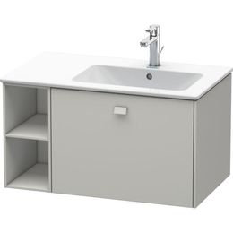 Duravit Brioso Waschtischunterbau BR401400707 820x479mm, Betongrau Matt, Regal rechts