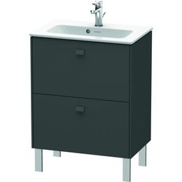 Duravit Brioso Waschtischunterbau BR440604949 620x389mm, Graphit Matt, 2 Auszüge