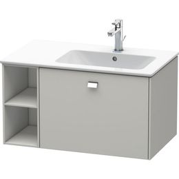 Duravit Brioso Waschtischunterbau BR401401007 820x479mm, Betongrau Matt, Regal r., Griff Chrom
