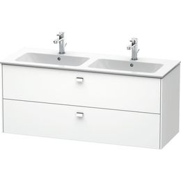 Duravit Brioso Waschtischunterschrank BR410501018 1290x553 mm Wei&szlig; Matt, 2 Ausz&uuml;ge, Griff Chrom