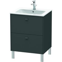 Duravit Brioso Waschtischunterbau BR440104949 620x479mm, Graphit Matt, 2 Auszüge