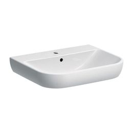 Geberit Smyle Waschtisch 500228011 weiss, 60x48cm, mit Hahnloch und &Uuml;berlauf