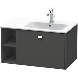 Duravit Brioso Waschtischunterbau BR401401049 820x479mm, Graphit Matt, Regal rechts, Griff Chrom
