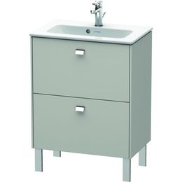 Duravit Brioso Waschtischunterbau BR440601007 620x389mm, Betongrau Matt, 2 Ausz&uuml;ge, Griff Chrom