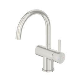 Steinberg Serie 100 Waschtischarmatur 1001500BN schwenkbarer Auslauf, mit Ablaufgarnitur 1 1/4", Brushed Nickel