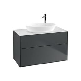 Villeroy & Boch Villeroy und Boch Finion Waschtischunterschrank G88100HG 100x60,3cm, Emotion, Abdeckplatte white matt, Midnight Blue Matt Lacquer