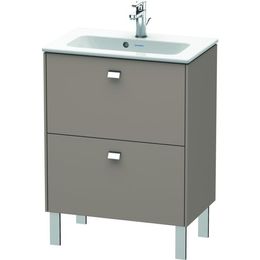 Duravit Brioso Waschtischunterbau BR440601043 620x389mm, Basalt Matt, 2 Auszüge, Griff Chrom