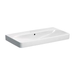 Geberit Smyle Square Waschtisch 500250018 weiss KeraTect, 90x48cm,ohne Hahnloch,mit &Uuml;berlauf