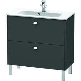 Duravit Brioso Waschtischunterbau BR440701049 820x389mm, Grapit Matt, 2 Ausz&uuml;ge, Griff Chrom