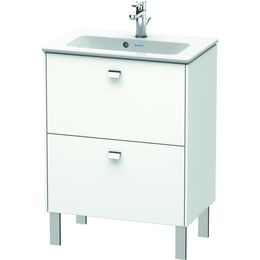 Duravit Brioso Waschtischunterbau BR440601018 620x389mm, Weiß Matt, 2 Auszüge, Griff Chrom