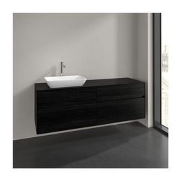 Villeroy & Boch Villeroy und Boch Collaro Waschtischunterschrank C121B0AB 160x54,8x50cm, Waschtisch links, LED-Beleuchtung 12W, black oak