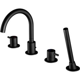 Steinberg Serie 100 Wannen-4-Loch-Armatur 1002400S Ausladung 192mm, schwenkbarer Auslauf, Matt Black