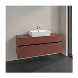 Villeroy & Boch Villeroy und Boch Collaro Waschtischunterschrank C13100AH 140x54,8x50cm, f&uuml;r Waschtisch mittig, wine red
