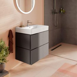 Hansgrohe Xilesa E Waschtischunterschrank 54295760 680x470mm, 2 Schubk&auml;sten, f&uuml;r Waschtisch, mit PushOpen, schiefergrau matt