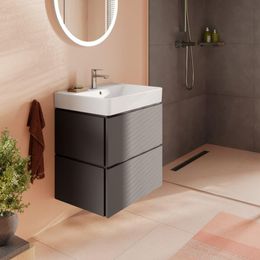 Hansgrohe Xilesa E Waschtischunterschrank 54294760 630x470mm, 2 Schubk&auml;sten, f&uuml;r Waschtisch, mit PushOpen, schiefergrau matt