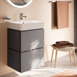 Hansgrohe Xilesa E Waschtischunterschrank 54248760 480x380mm, 2 Schubk&auml;sten, f&uuml;r Handwaschbecken, ohne PushOpen, schiefergrau matt
