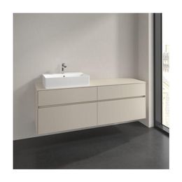 Villeroy & Boch Villeroy und Boch Collaro Waschtischunterschrank C135B0VN 160x54,8x50cm, Waschtisch links, LED-Beleuchtung 12W, cashmere grey
