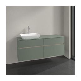 Villeroy & Boch Villeroy und Boch Collaro Waschtischunterschrank C117B0AF 140x54,8x50cm, Waschtisch links, LED-Beleuchtung 10,4W, soft green