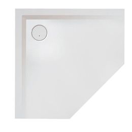 Hoesch Muna Mineralguss-5-Eck-Duschwanne 4220.715 100 x 100 x 3 cm, Schiefergrau, aus Solique, Antirutsch