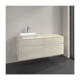 Villeroy & Boch Villeroy und Boch Collaro Waschtischunterschrank C117B0AA 140x54,8x50cm, Waschtisch links, LED-Beleuchtung 10,4W, white oak