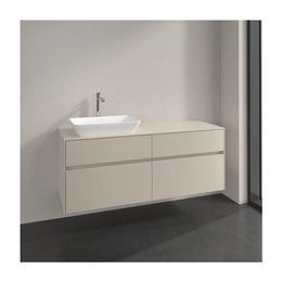 Villeroy & Boch Villeroy und Boch Collaro Waschtischunterschrank C117B0VN 140x54,8x50cm, Waschtisch links, LED-Beleuchtung 10,4W, cashmere grey