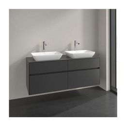 Villeroy & Boch Villeroy und Boch Collaro Waschtischunterschrank C119B0VR 140x54,8x50cm, f&uuml;r 2 Waschtische, LED-Beleuchtung 10,4 W, graphite