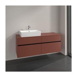 Villeroy & Boch Villeroy und Boch Collaro Waschtischunterschrank C13200AH 140x54,8x50cm, Waschtisch links, wine red