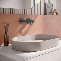 Herzbach Siro Wand-Waschtischarmatur 30.120956.1.06 grau matt, Unterputzarmatur
