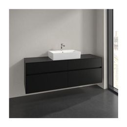 Villeroy & Boch Villeroy und Boch Collaro Waschtischunterschrank C13400VL 160x54,8x50cm, Waschtisch mittig, volcano black