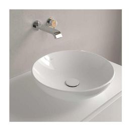 Villeroy & Boch Villeroy und Boch Loop & friends Aufsatz-Waschtisch 4A460001 &Oslash; 42cm, ohne Hahnlochbank, mit &Uuml;berlauf, Wei&szlig; Alpin