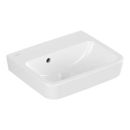 Villeroy & Boch Villeroy und Boch O.novo Handwaschbecken 434447T2 45x37cm, eckig, ohne Hahnloch, mit Überlauf, weiß AntiBac C-Plus