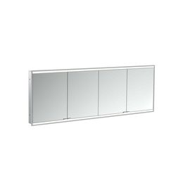 Emco prime Unterputz-Lichtspiegelschrank 949713567 2000x730mm, 4-türig, schwarz/spiegel