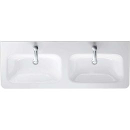 Duravit DuraStyle Doppelwaschtisch 2338130000 130 x 48 cm, weiss, 1 Hahnloch, f&uuml;r M&ouml;bel