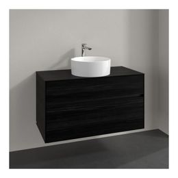 Villeroy & Boch Villeroy und Boch Collaro Waschtischunterschrank C03800AB 100x54,8x50cm, Waschtisch mittig, black oak