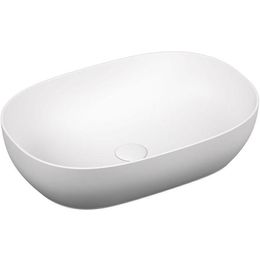 Vitra Options Aufsatzschale 5995B401-0016 59x40,5cm, oval, ohne Überlauf/Hahnloch, Edelweiß VC