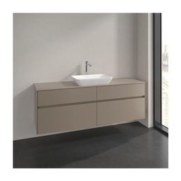 Villeroy & Boch Villeroy und Boch Collaro Waschtischunterschrank C120B0VM 160x54,8x50cm, Waschtisch mittig, LED-Beleuchtung 12W, taupe
