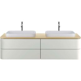 Duravit Happy D.2 Aufsatz-Waschtisch 2359600000 60 x 40 cm, geschliffen, ohne Hahnloch, &Uuml;berlauf, Hahnlochbank, wei&szlig;