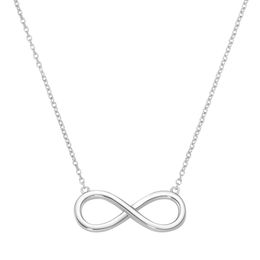 Collier "Infinity, Silber 925", silber, Giorgio Martello MILANO, Halsketten, Damen, 45cm, Silber 925 (Sterlingsilber), Collier