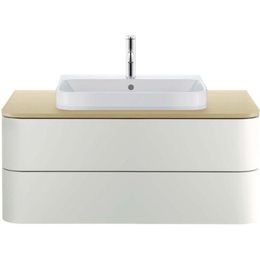 Duravit Happy D.2 Aufsatz-Waschtisch 2360600000 60 x 46 cm, geschliffen, 1 Hahnloch, mit &Uuml;berlauf, Hahnlochbank, wei&szlig;