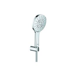 Grohe Rainshower SmartActive 130 Handbrause mit Halterung 26581000 chrom, 3 Strahlarten, mit Durchflussbegrenzer 9,5 l/min