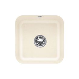 Villeroy & Boch Villeroy und Boch Unterbauspüle 670302FU mit Ablaufgarnitur, Exzenterbetätigung, Befestigungssatz, Ivory