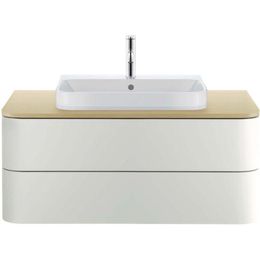 Duravit Happy D.2 Aufsatz-Waschtisch 2360600000 60 x 46 cm, geschliffen, 1 Hahnloch, mit &Uuml;berlauf, Hahnlochbank, wei&szlig;