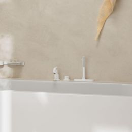 Hansgrohe Tecturis S 3-Loch Wannenarmatur 73447700 Ausladung 194mm, mattwei&szlig;