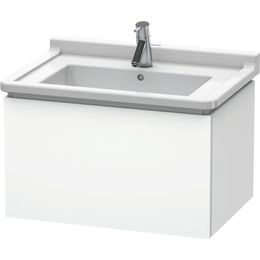Duravit L-Cube Waschtisch-Unterschrank LC616401818 67 x 46,9 cm, weiß matt, 1 Auszug, wandhängend