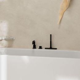 Hansgrohe Tecturis S 3-Loch Wannenarmatur 73447670 Ausladung 194mm, mattschwarz