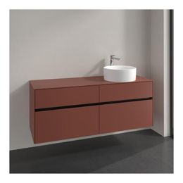 Villeroy & Boch Villeroy und Boch Collaro Waschtischunterschrank C04700AH 140x54,8x50cm, Waschtisch rechts, wine red
