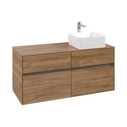 Villeroy & Boch Villeroy und Boch Collaro Waschtischunterschrank C04300RH 120x54,8x50cm, Waschtisch rechts, Kansas Oak