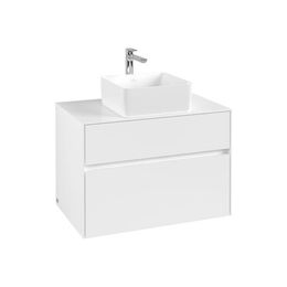 Villeroy & Boch Villeroy und Boch Collaro Waschtischunterschrank C03700MS 80 x 54,8 x 50 cm, Waschtisch mittig, White Matt