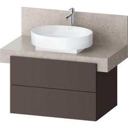 Duravit Balcoon Waschtisch-Unterschrank BA50330JGIG0000 wandh&auml;ngend, 80 x 57 x 52,2 cm, Schieferbraun strukturiert, 2 Schubk&auml;sten